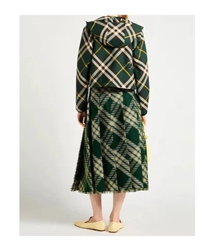Burberry Wool Wrap Skirt With Fringes