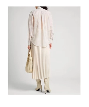 Brunello Cucinelli Striped Metallic Shirt