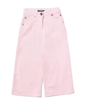 Balmain Embroidered Logo Straight Leg Trousers - Pink