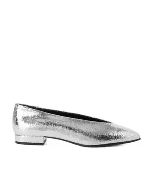 Loro Piana Rebecca Crack-texture Ballet Flats
