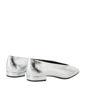 Loro Piana Rebecca Crack-texture Ballet Flats