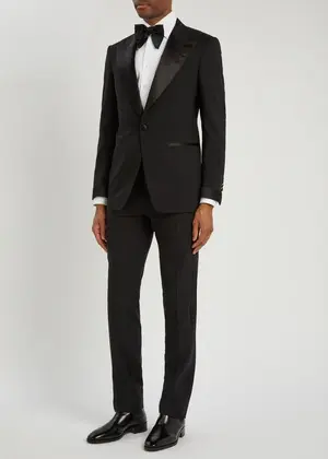 TOM FORD Shelton Satin-trimmed Wool Evening Suit