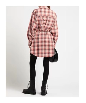 Isabel Marant Étoile Tartan Pattern Buttoned Shirt Dress