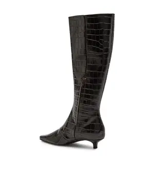 TOTEME Crocodile-effect Leather Knee-high Boots