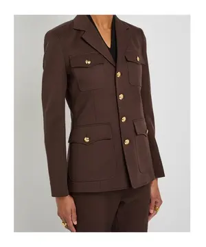 NILI LOTAN Wool Long-sleeved Casual Jacket