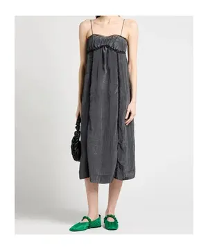 GANNI Sweetheart Neckline Sleeveless Dress