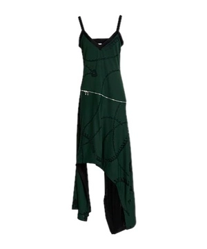 Burberry Asymmetrical V-neck Sleeveless Crepe Jacquard Maxi Dress