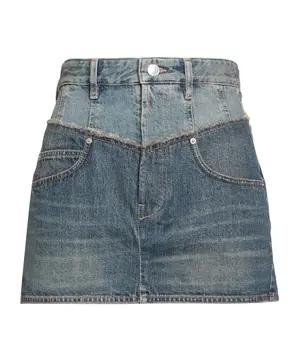 Isabel Marant Étoile Dark Wash Denim Skirt - Gray
