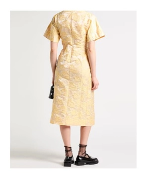 GANNI Floral Jacquard Midi Dress
