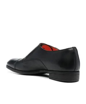 Santoni Double-buckle Leather Monk Shoes