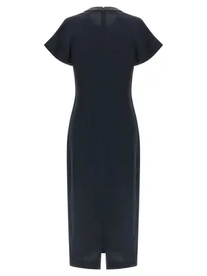 Brunello Cucinelli Monili Embellished Short Sleeve Dress