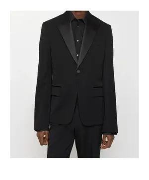 Burberry Grain De Poudre Wool Tuxedo Jacket