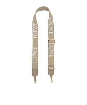 Loewe Logo-jacquard Canvas Bag Strap - Nude