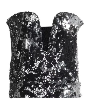 Isabel Marant Étoile Sequined Plunge Neck Sleeveless Top