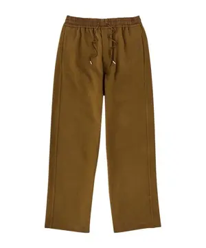 Saint Laurent Logo-embroidered Cotton Sweatpants - Brown