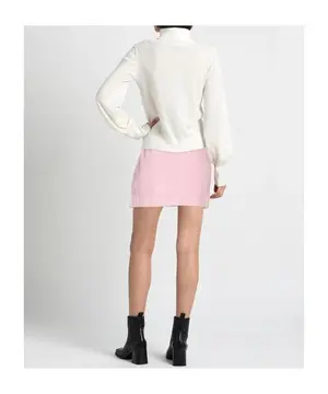 GANNI Color Block Button Front Denim Skirt