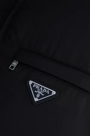 Prada Belted Puffer Jacket With Triangle Logo