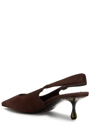 JIMMY CHOO Amel 50 Suede Slingback Pumps