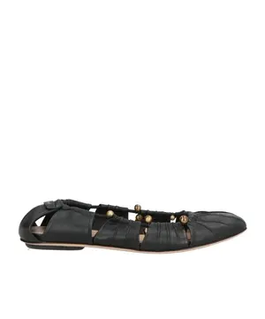 Chloé Round Toe Ballet Shoes - Black