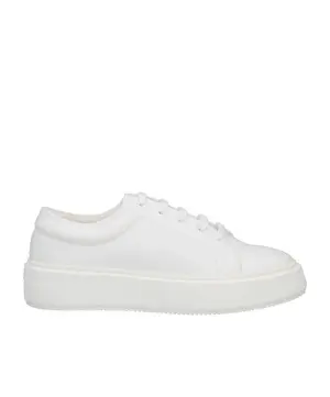 GANNI Solid Color Lace-up Low-top Casual Shoes - White