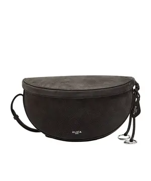 Alaïa East West Grained Nubuck Cross-body Bag - Black