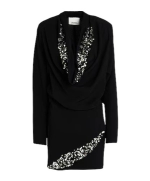 Isabel Marant Étoile Sequined Long-sleeved Dress - Black