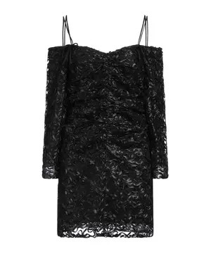 GANNI Long Sleeve Suspenders Dress