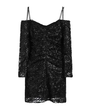 GANNI Long Sleeve Suspenders Dress