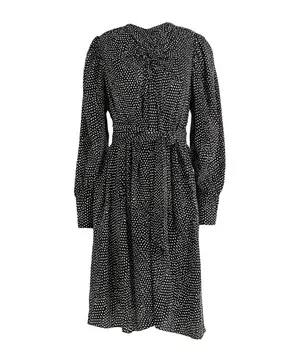 Isabel Marant Étoile Polka Dot Silk Dress - Black