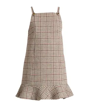 GANNI Houndstooth Check Pinafore Dress