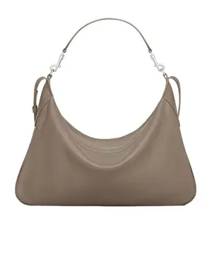 Celine Large Romy In Supple Grained Calfskin - Gray