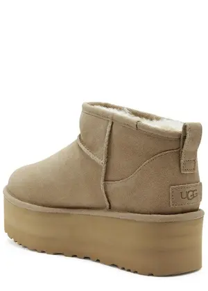 UGG Classic Ultra Mini Suede Flatform Boots