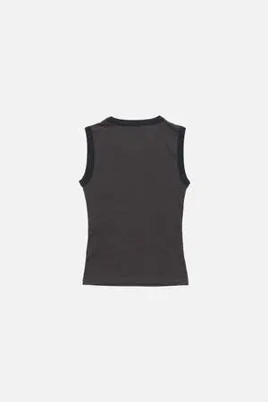Acne Studios Graphic Print Sleeveless Tank - Anthracite Gray