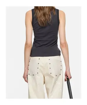 Acne Studios Graphic Print Sleeveless Tank - Anthracite Gray