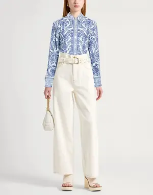 Farm Rio Paisley-print Long-sleeve Shirt