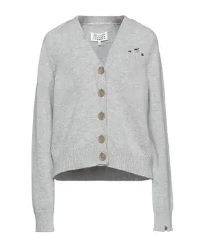 MAISON MARGIELA Long Sleeve V-neck Cardigan - Gray