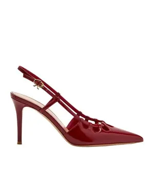 GIANVITO ROSSI Eloise 85 Cut-out Slingback Pumps - Red