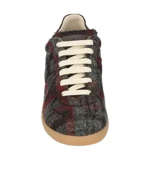 MAISON MARGIELA Low-top Tartan Flannel Lace-up Sneakers
