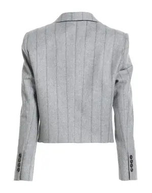 Brunello Cucinelli Single-breasted Striped Flannel Blazer