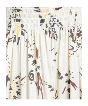 Tory Burch Color-block Floral Print Midi Dress