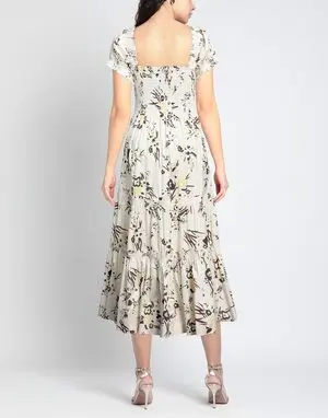 Tory Burch Color-block Floral Print Midi Dress