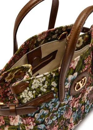 Valentino Garavani Antibes Small Floral-jacquard Tote Bag