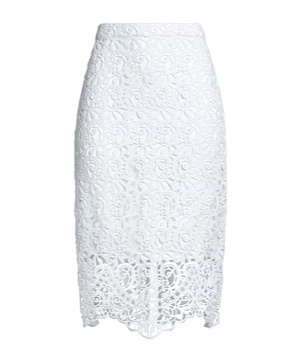 Burberry Lace Pencil Midi Skirt