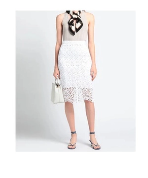 Burberry Lace Pencil Midi Skirt