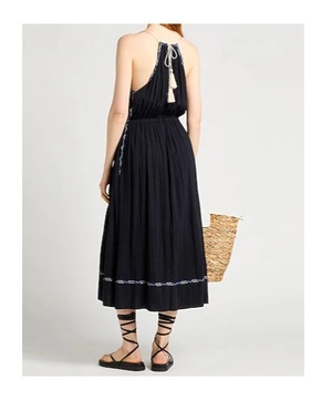 Isabel Marant Étoile Sleeveless Maxi Dress With Embroidered Appliqués And Tassels
