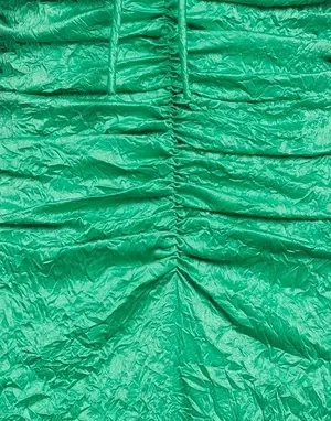 GANNI Short Sleeved Gathered Midi Dress