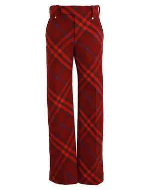 Burberry Plaid High-waist Straight-leg Trousers