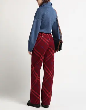Burberry Plaid High-waist Straight-leg Trousers