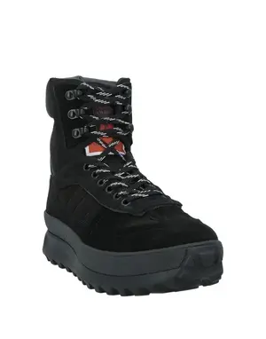 MAISON MARGIELA Leather & Technical Fabric Hiking Boots