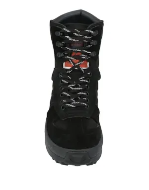 MAISON MARGIELA Leather & Technical Fabric Hiking Boots